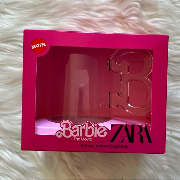 Zara | Kitchen | Zara Barbie The Movie Pink Glass Mug | Poshmark